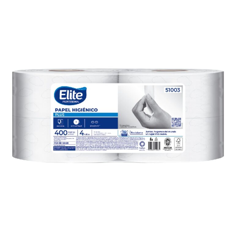 Papel Higienico Elite H/S Plus 400M Paq 4 Unds - Comercial Agustin