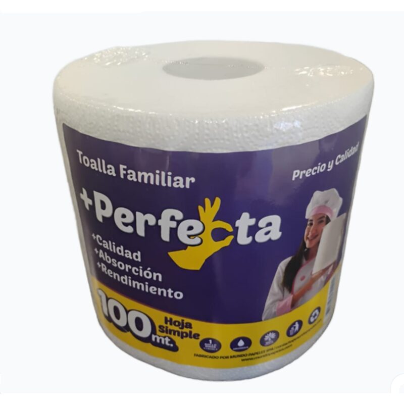 Toalla Papel Perfecta H/S 100 Mts Und - Comercial Agustin